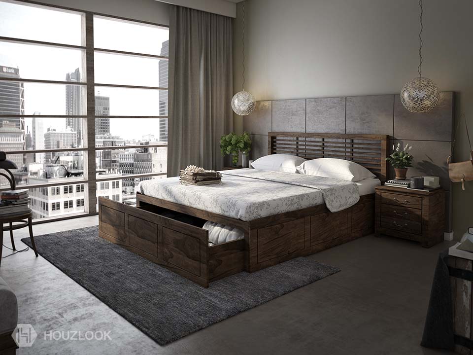 Solitaire King Size With Hydraulic Storage Houzlook